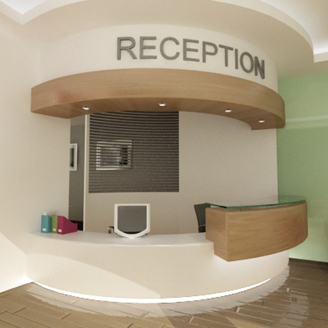 3d model reception office