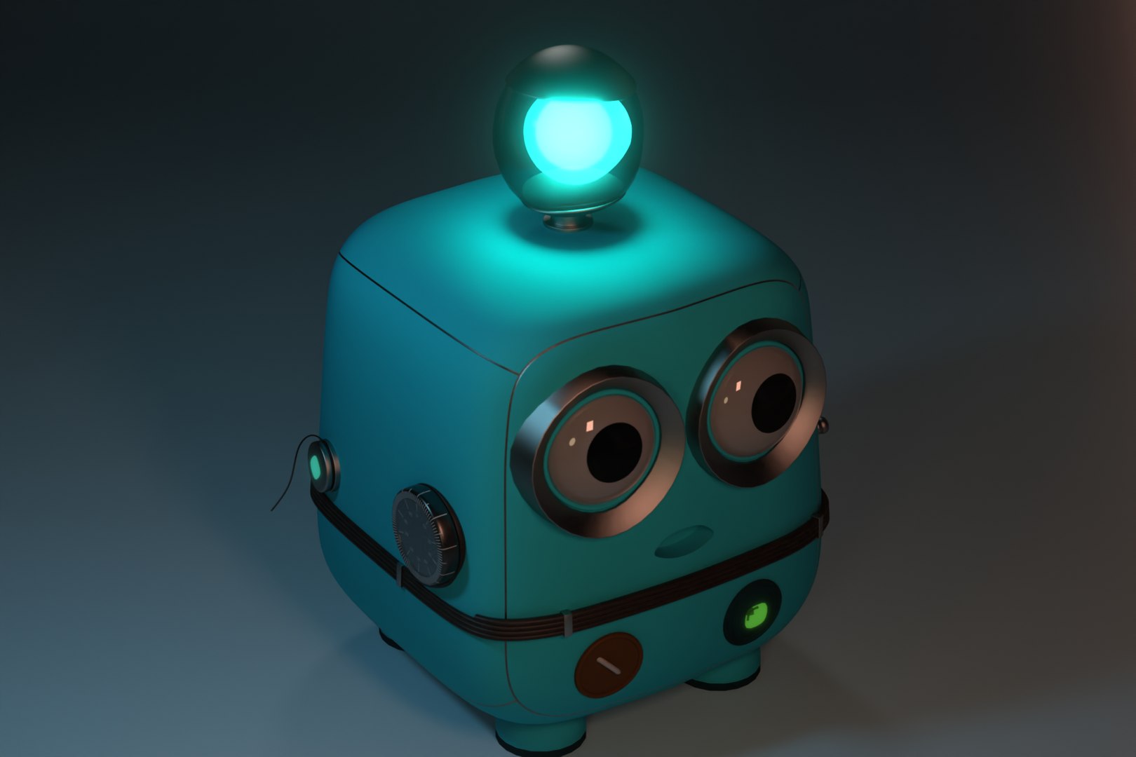 Cute Cube Robot Looks Like A Little Chicken Model - TurboSquid 2017451