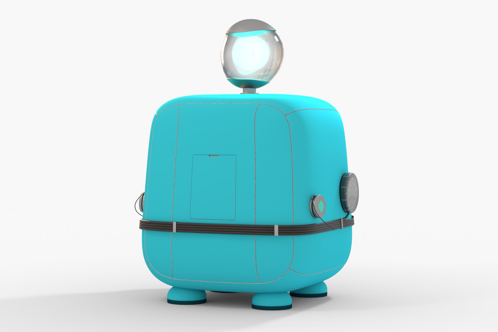 Cute Cube Robot Looks Like A Little Chicken Model - TurboSquid 2017451