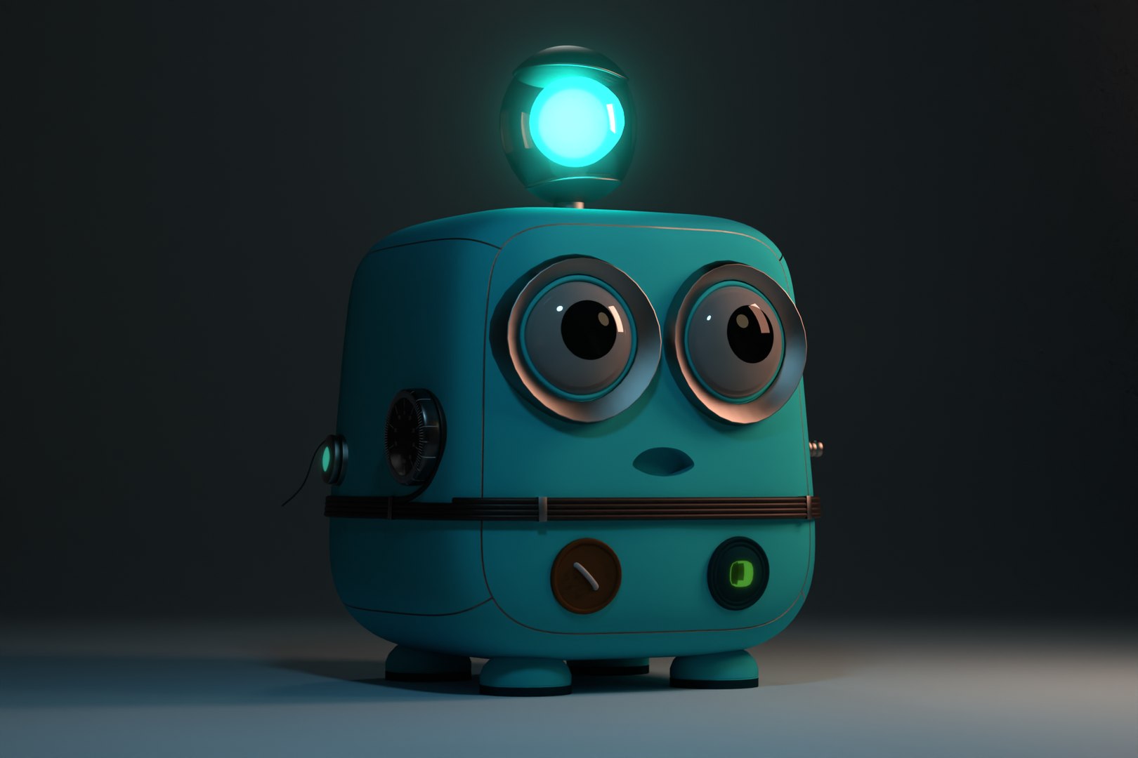 Cute Cube Robot Looks Like A Little Chicken Model - TurboSquid 2017451