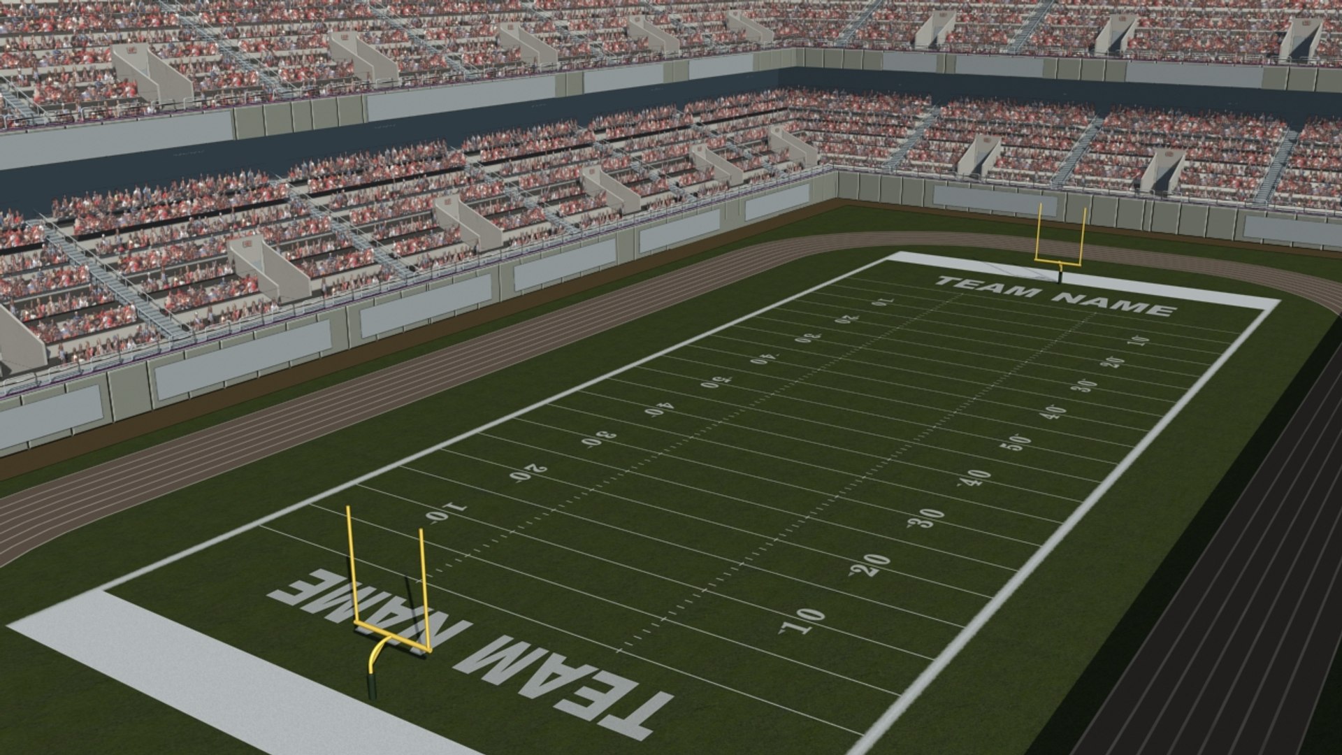 3ds Max Football Stadium