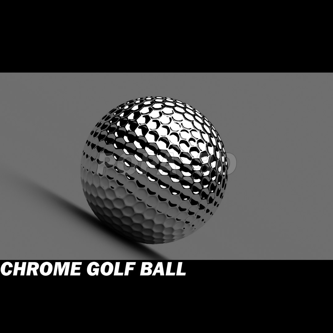 C4d Golf Ball Chrome Materials