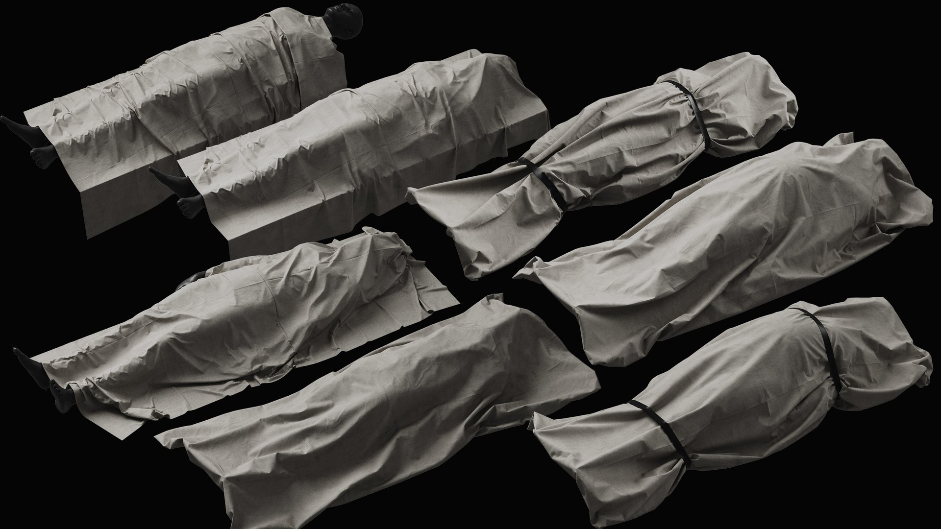 3D Model Covered Corpse Collection V1 A - TurboSquid 2368441