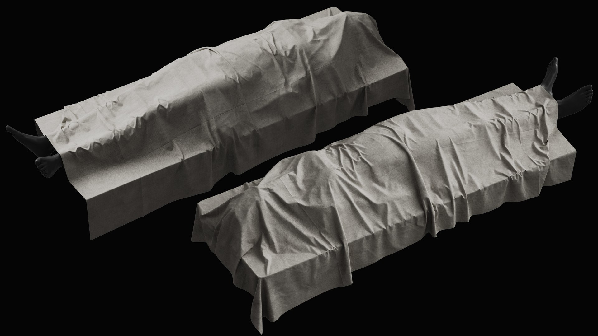 3D Model Covered Corpse Collection V1 A - TurboSquid 2368441