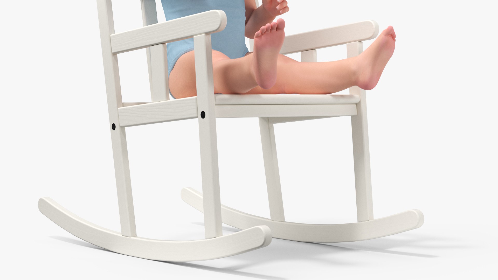 3D Boy Sitting In A Rocking Chair - TurboSquid 2271623