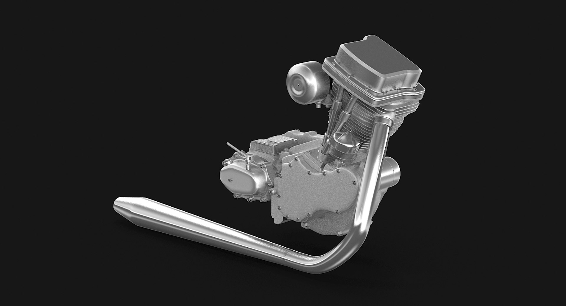 Motorcycle Engine 3d Model