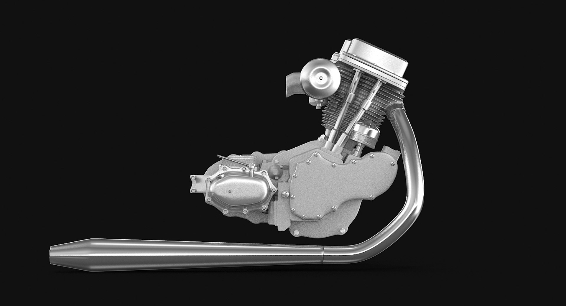 Motorcycle Engine 3d Model