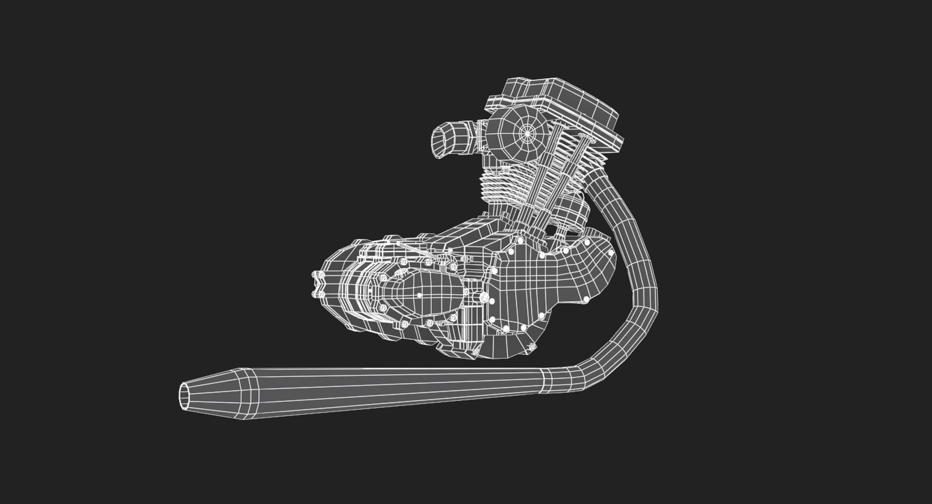 Motorcycle Engine 3d Model