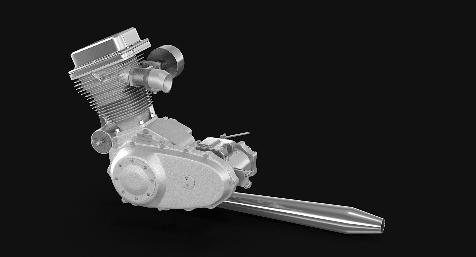 Motorcycle Engine 3d Model