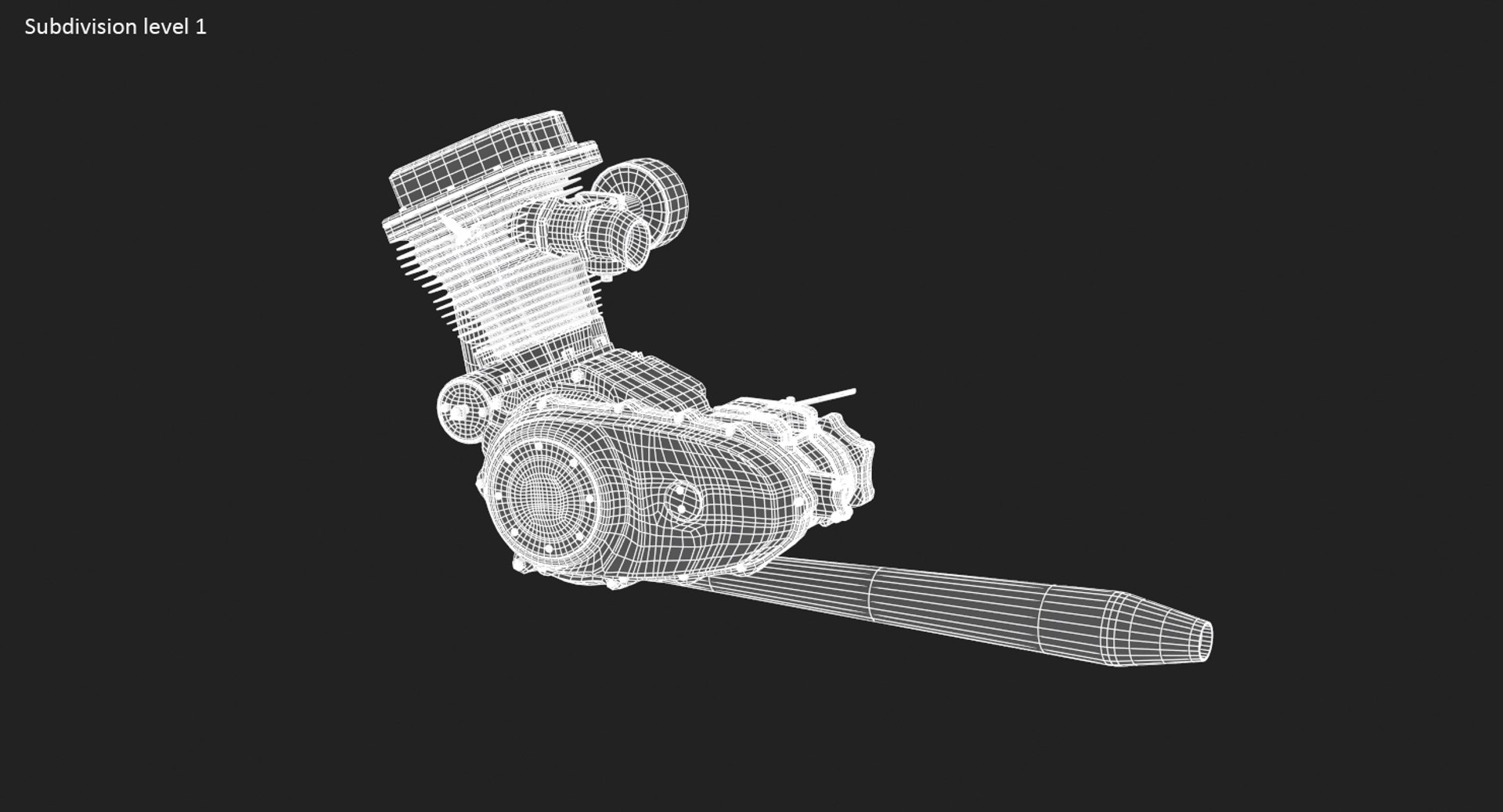 Motorcycle Engine 3d Model