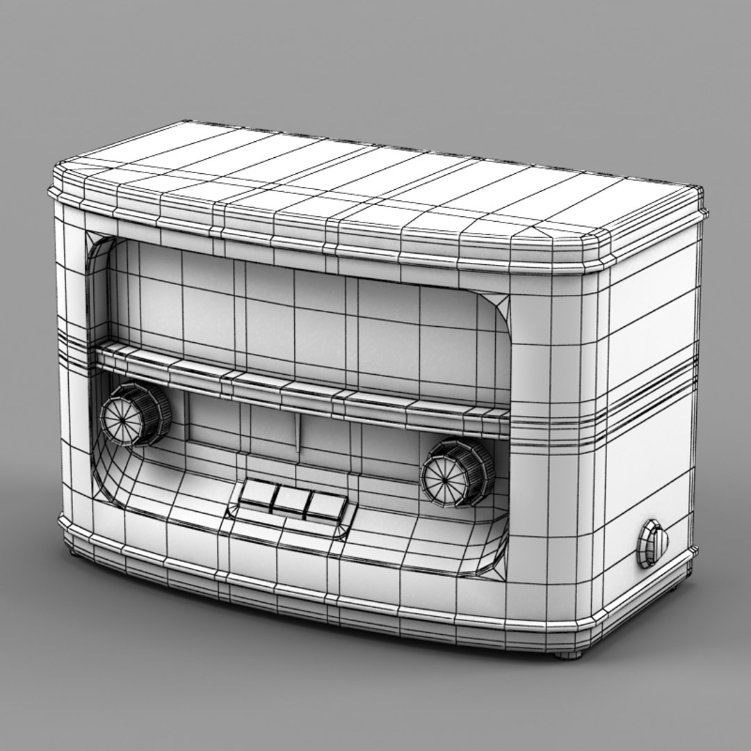 Old Radio 3d Model