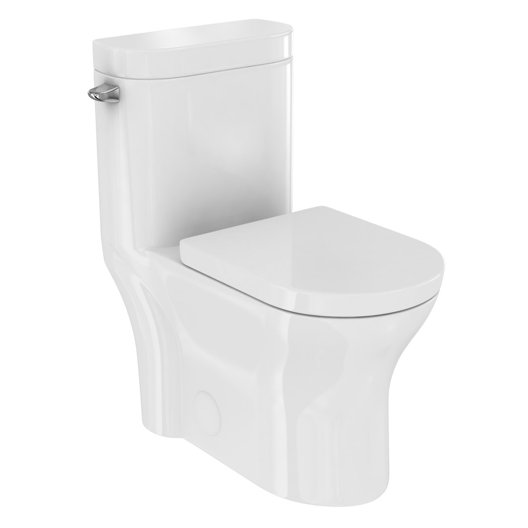 Monaco One-Piece Elongated Left Side Flush Handle Toilet Model ...