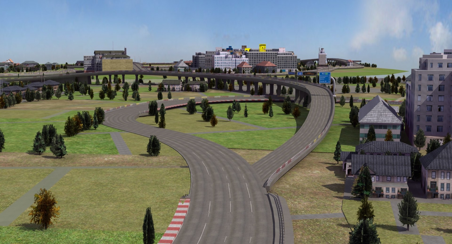 3d Model Of Racetrack Speedway Trees