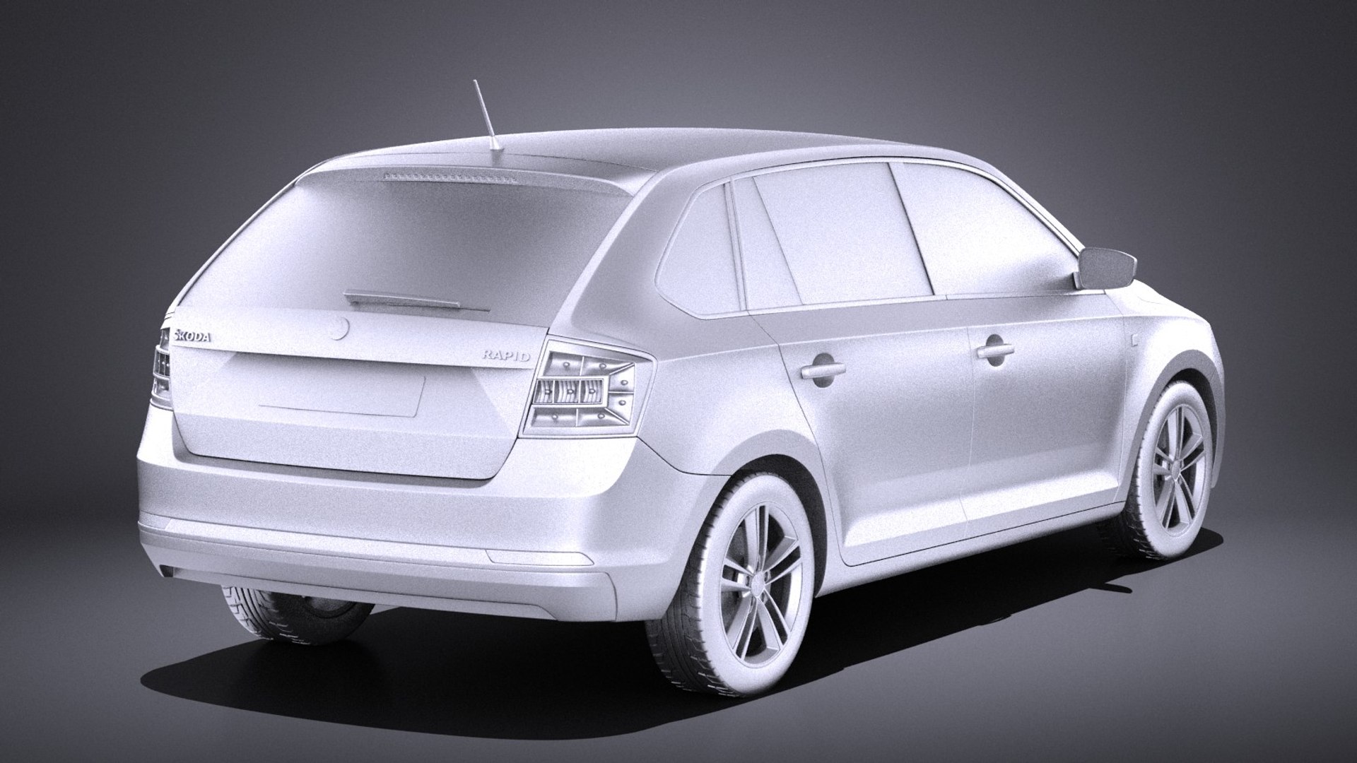 Skoda Rapid Spaceback Model - TurboSquid 1231649