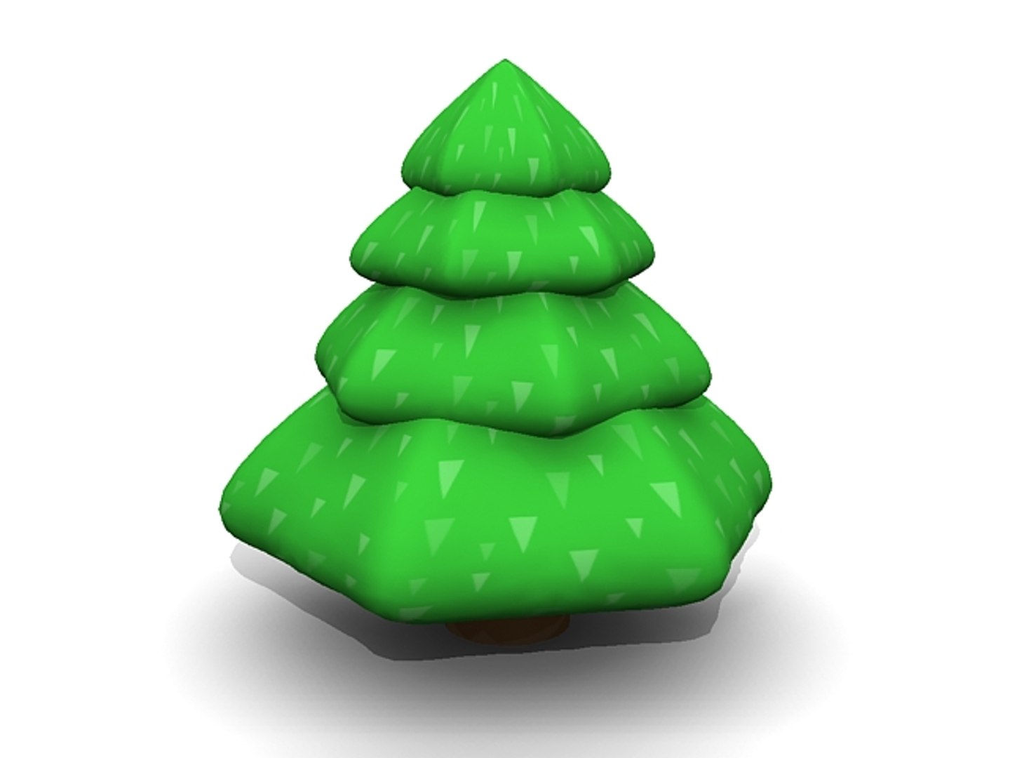 simple cartoon pine tree 3ds