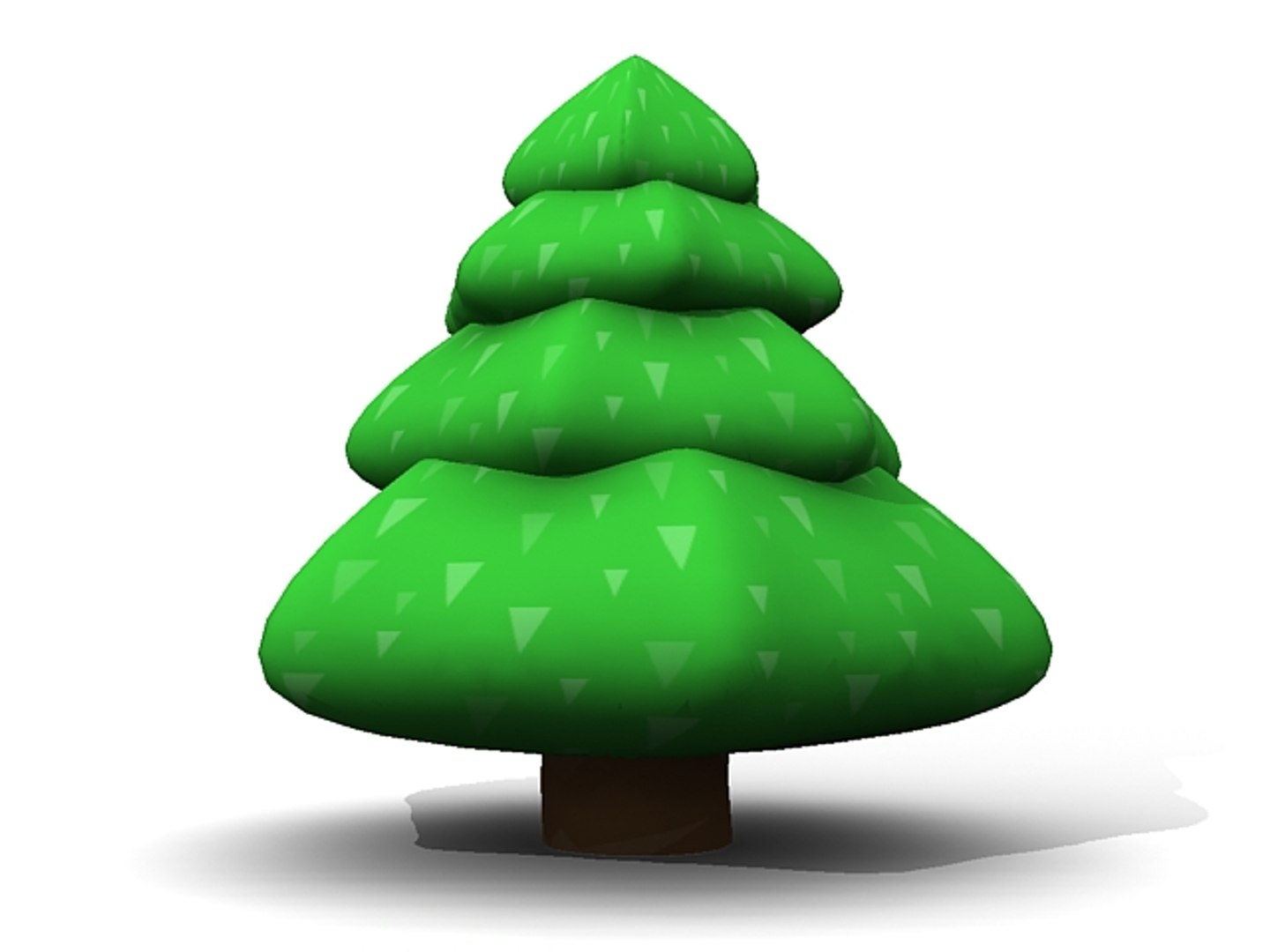 simple cartoon pine tree 3ds