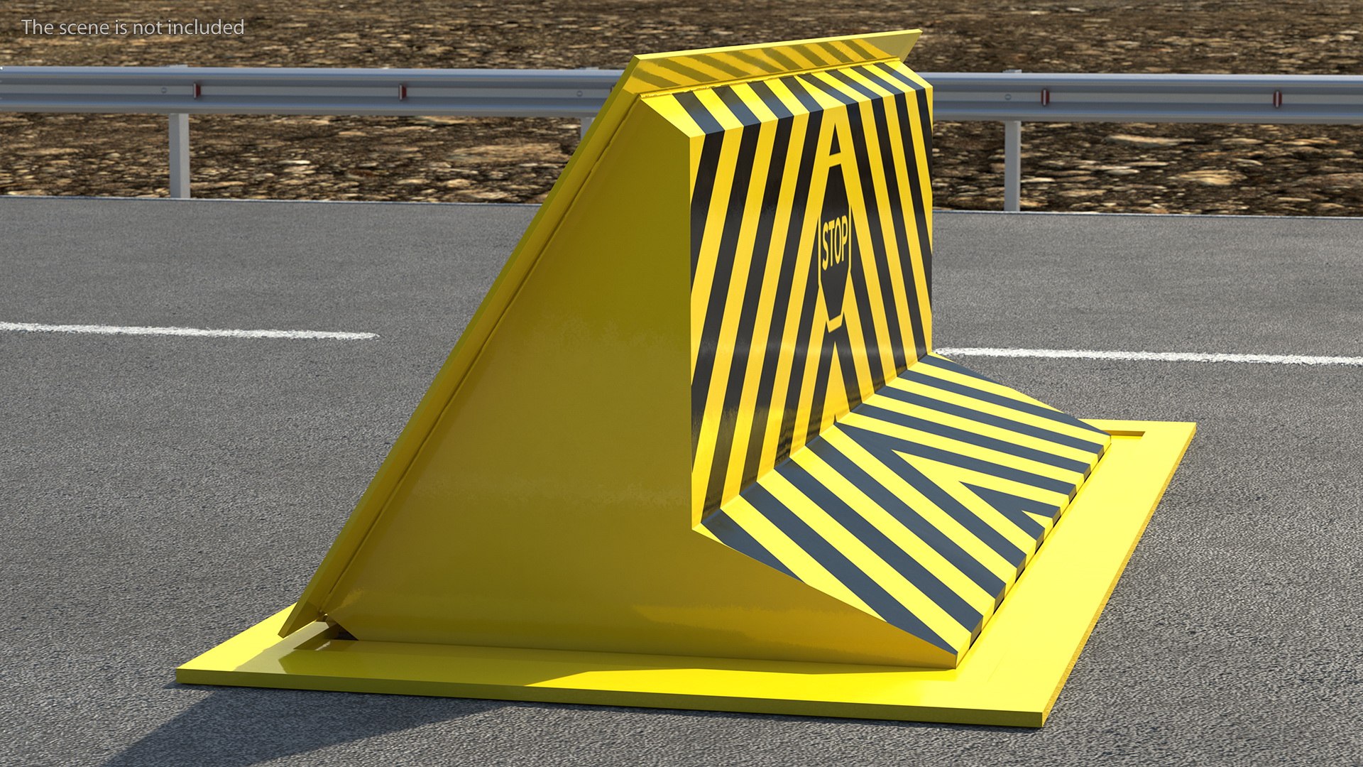 3D Hydraulic Road Blocker model - TurboSquid 1835852