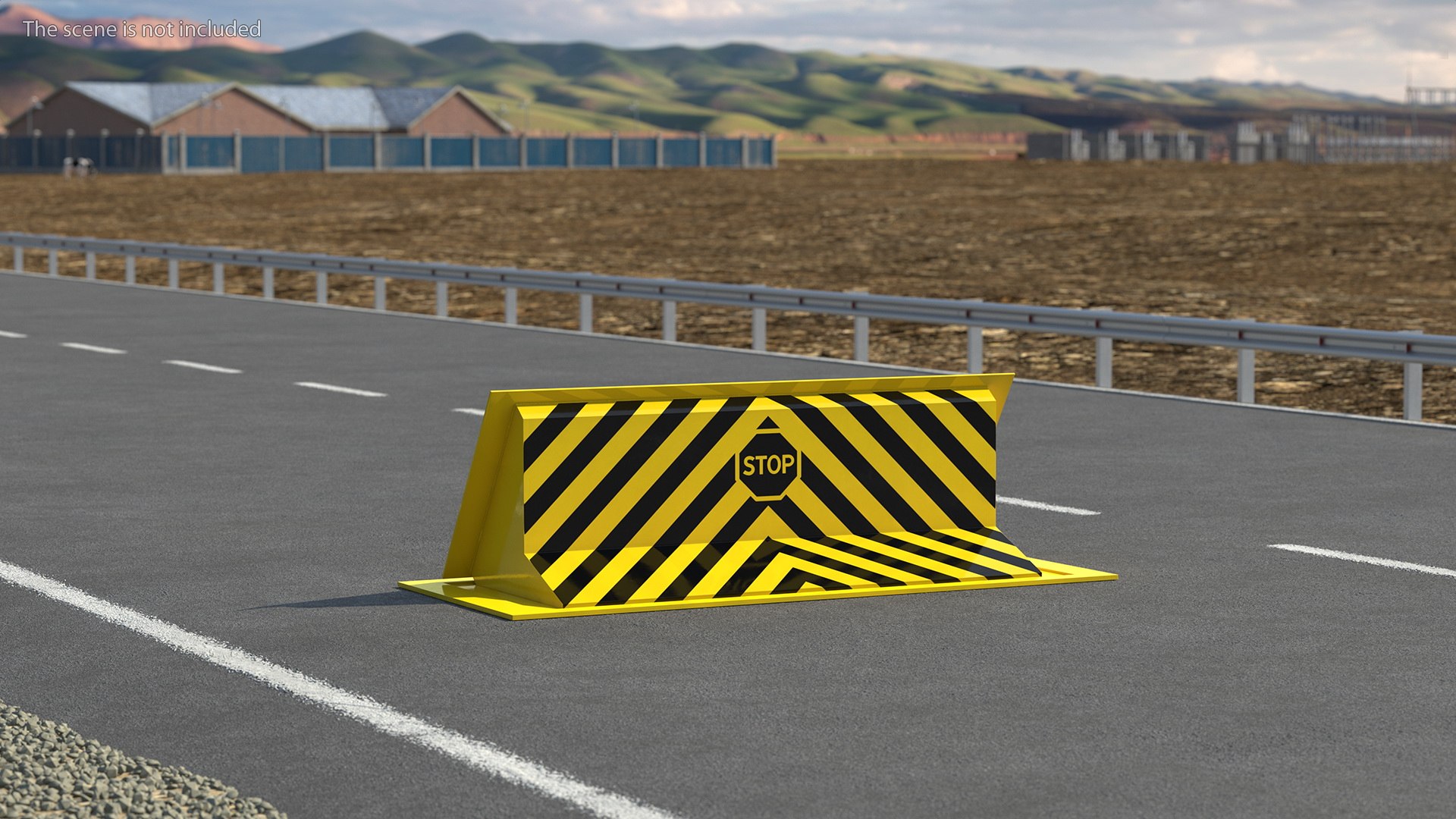 3D Hydraulic Road Blocker model - TurboSquid 1835852
