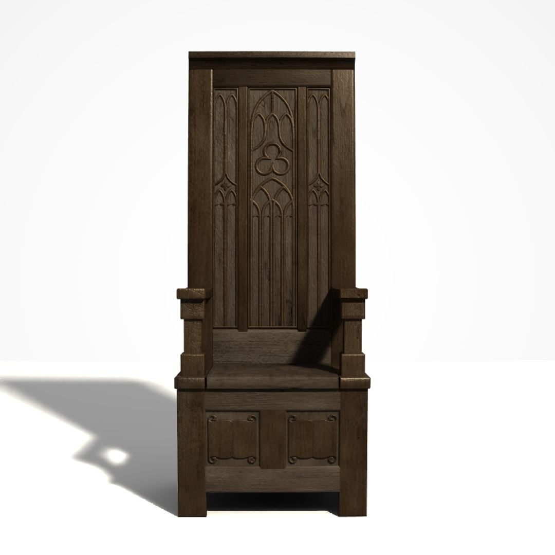 3d chair throne model