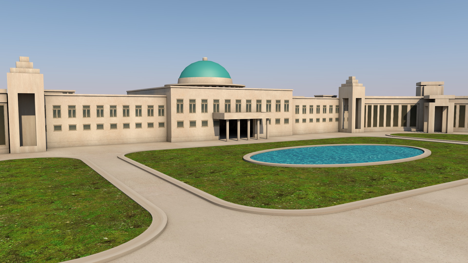 Republican Palace Baghdad model - TurboSquid 1974869