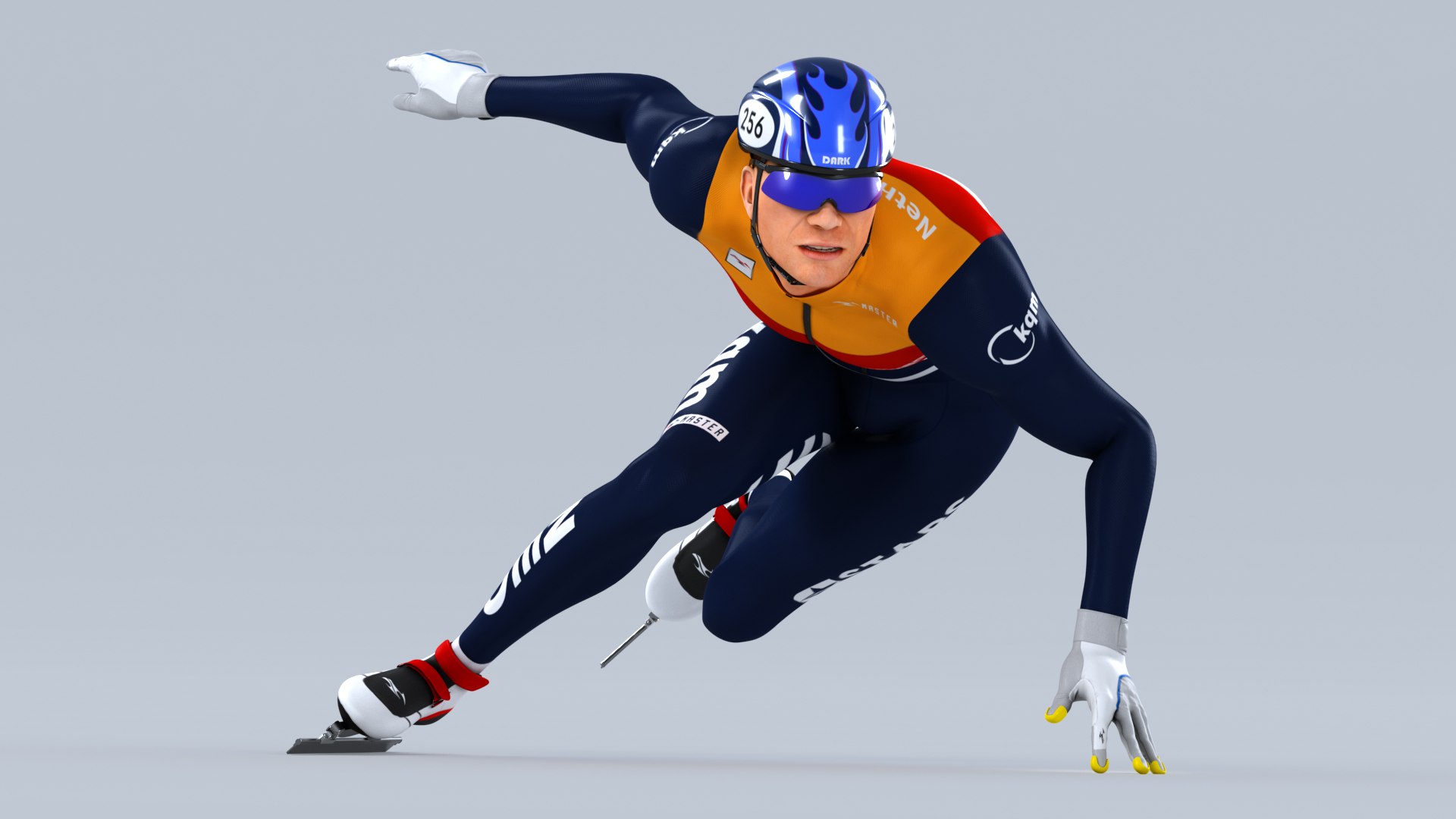 Animations Speed Skater 3D Model - TurboSquid 1465626