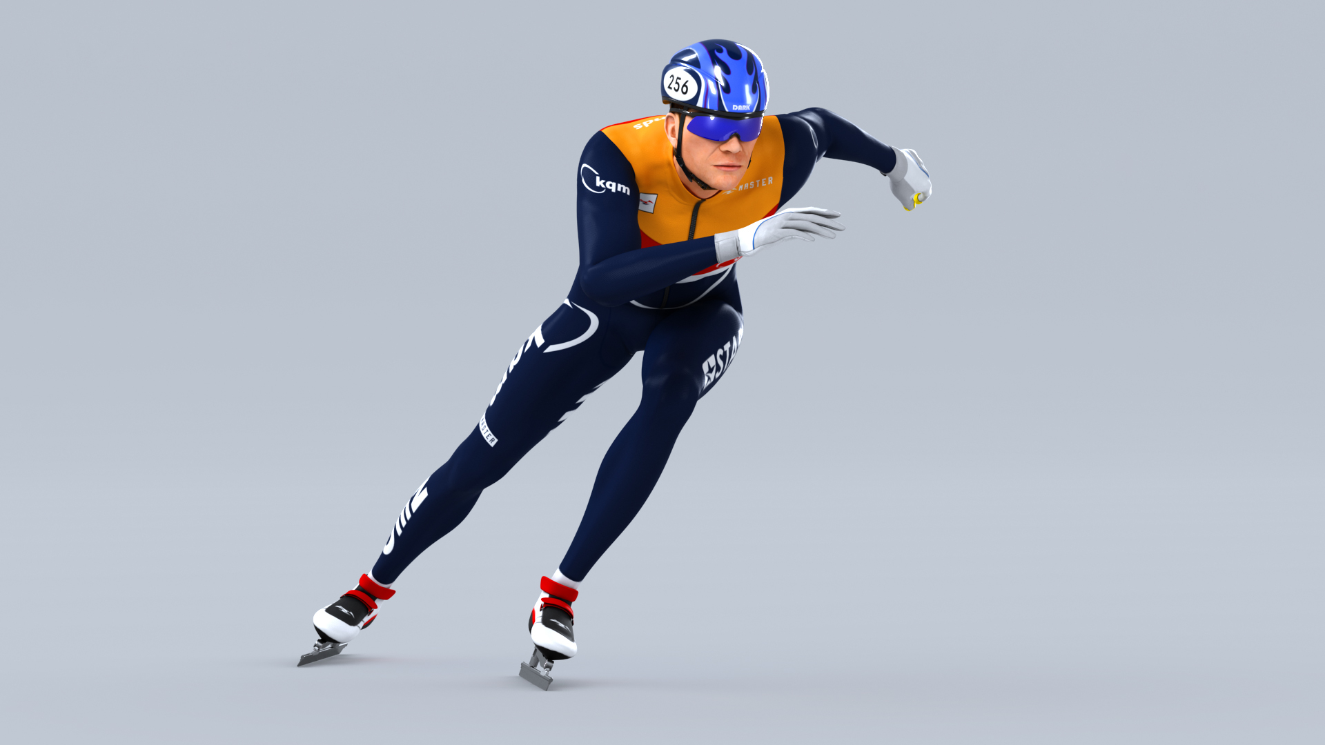 Animations Speed Skater 3D Model - TurboSquid 1465626