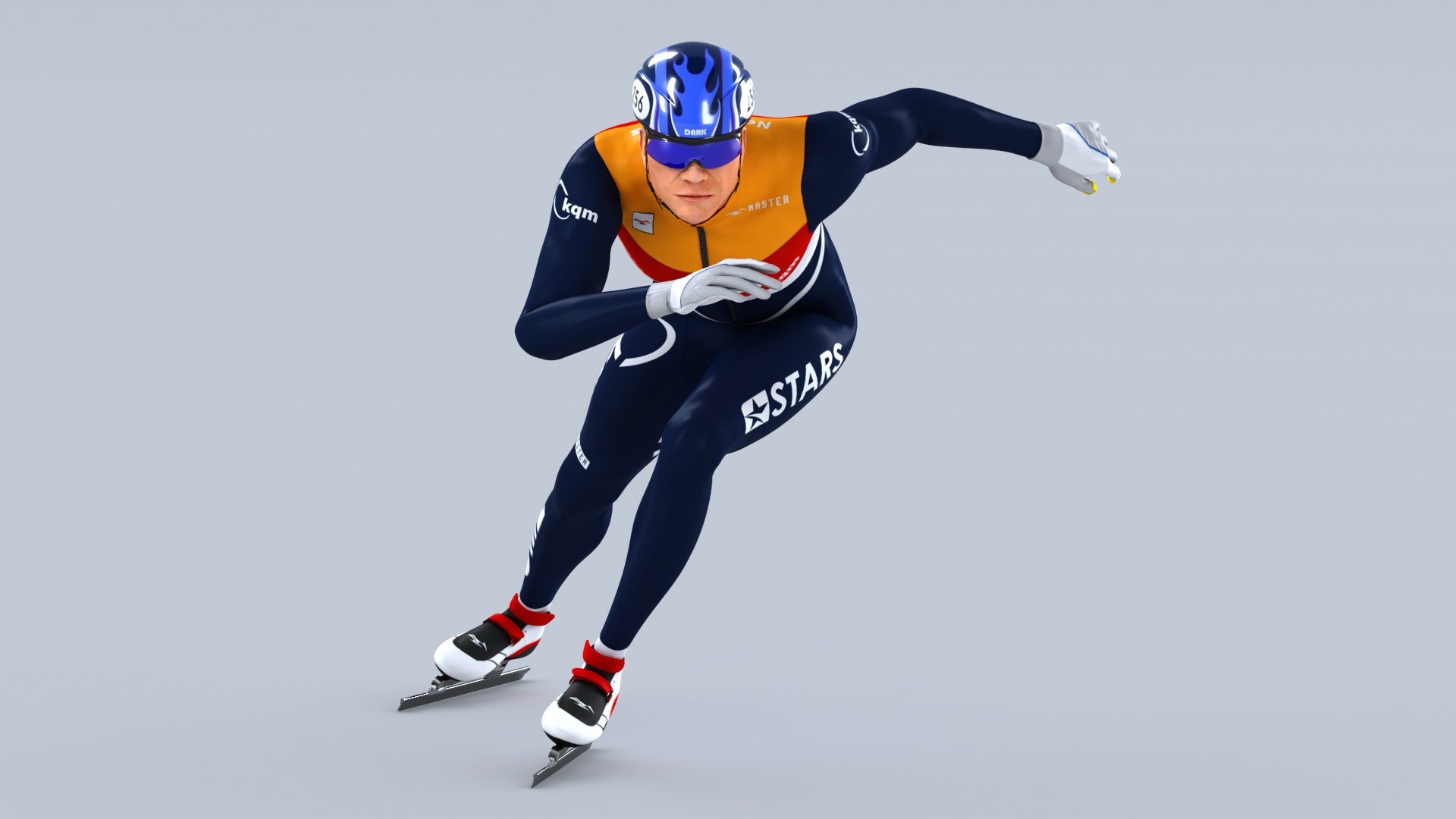Animations Speed Skater 3D Model - TurboSquid 1465626
