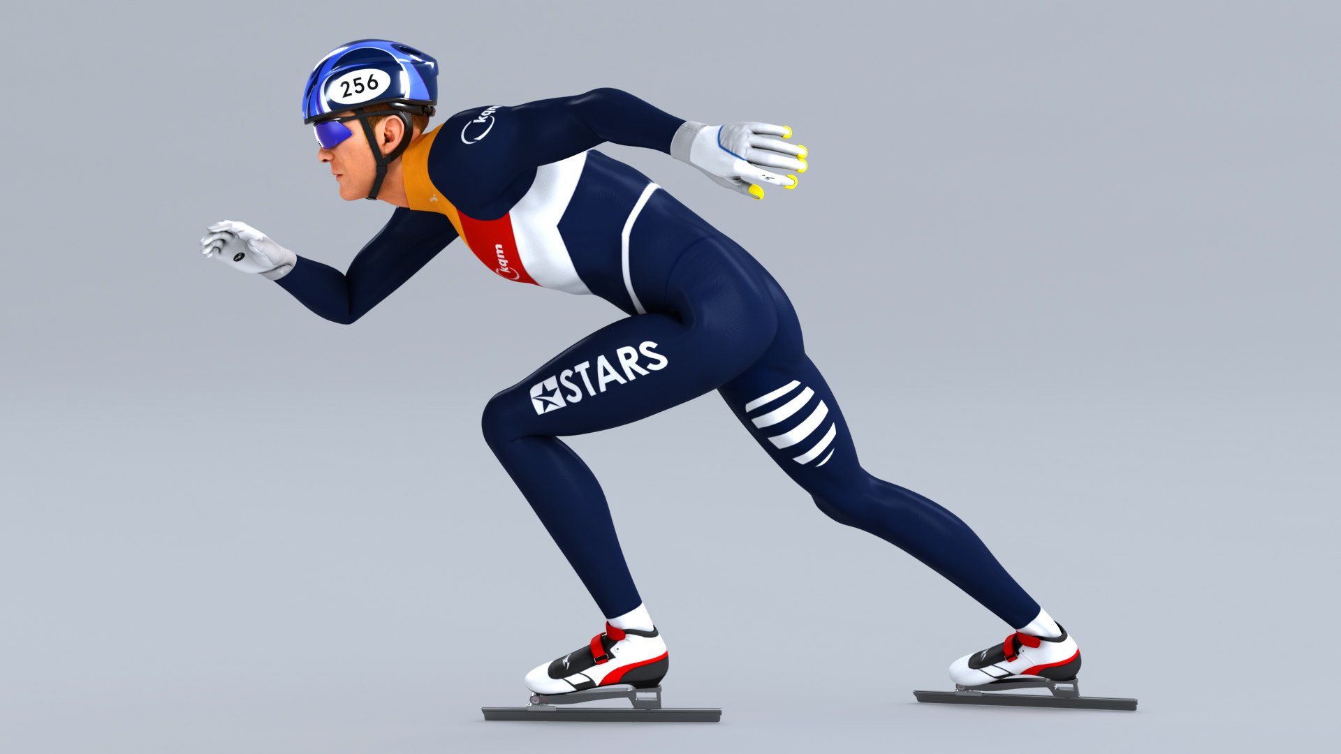 Animations Speed Skater 3D Model - TurboSquid 1465626
