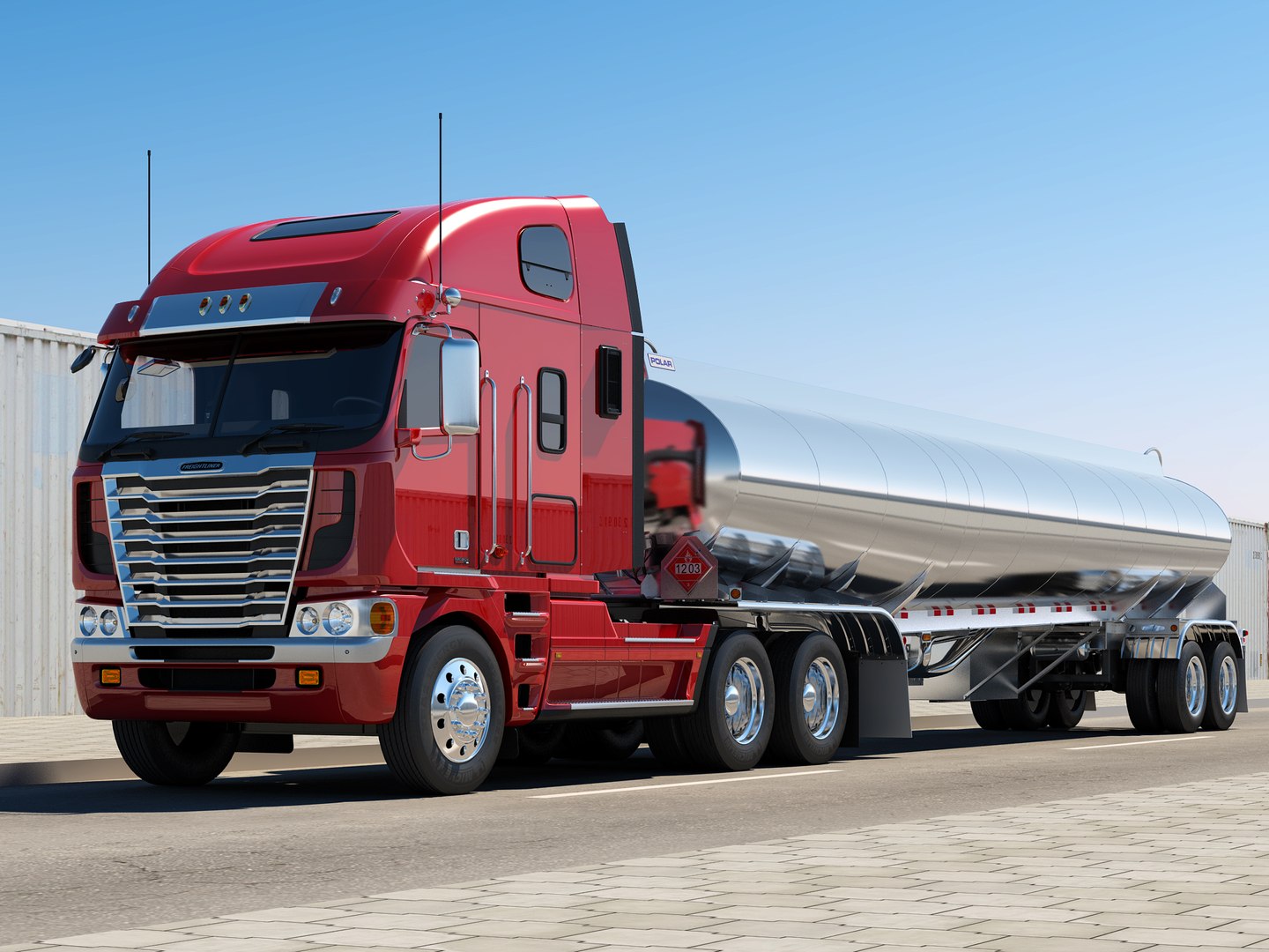 3D Freightliner Tank Tanker Model - TurboSquid 1202457