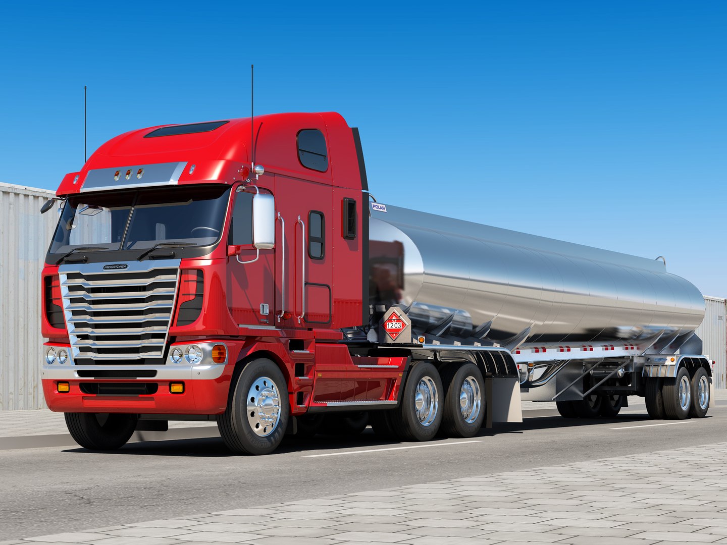 3D freightliner tank tanker model - TurboSquid 1202457