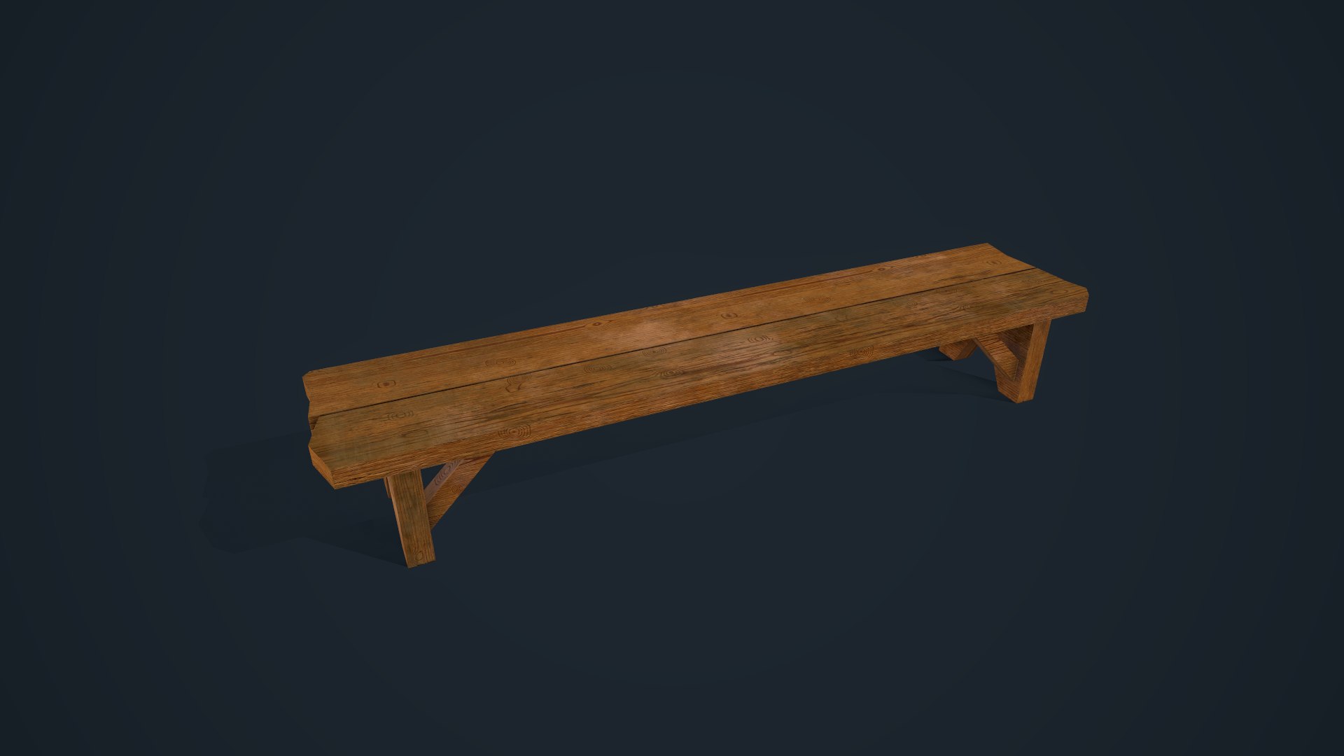 Wooden bench 3D model - TurboSquid 1428306