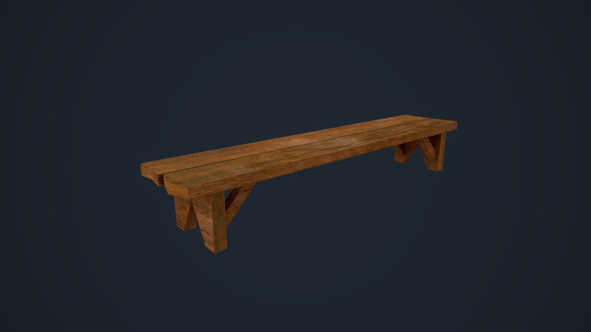 Wooden bench 3D model - TurboSquid 1428306