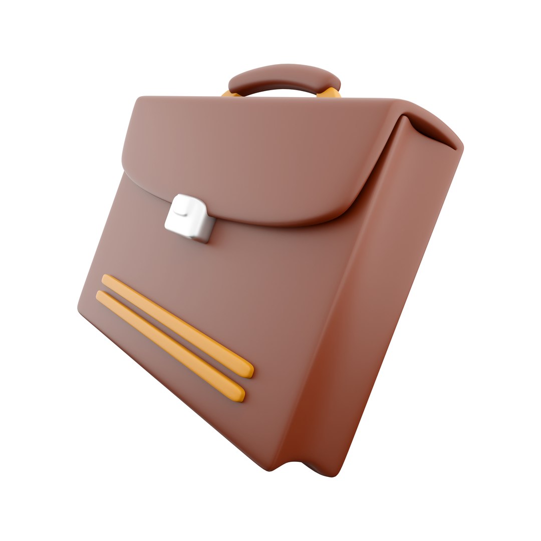 3d Briefcase Icon 3D Model - TurboSquid 2066393