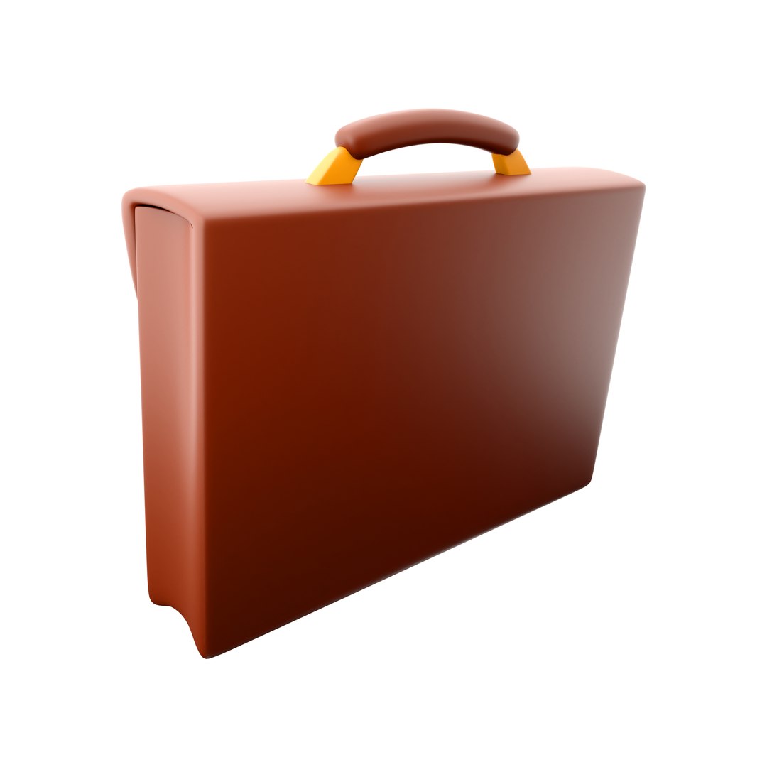 3d Briefcase Icon 3D Model - TurboSquid 2066393