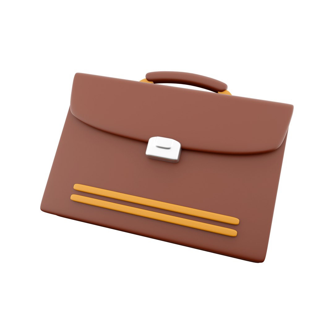 3d Briefcase Icon 3D Model - TurboSquid 2066393