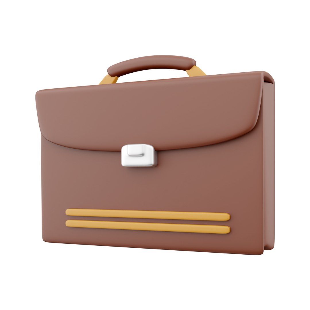 3d Briefcase Icon 3D Model - TurboSquid 2066393