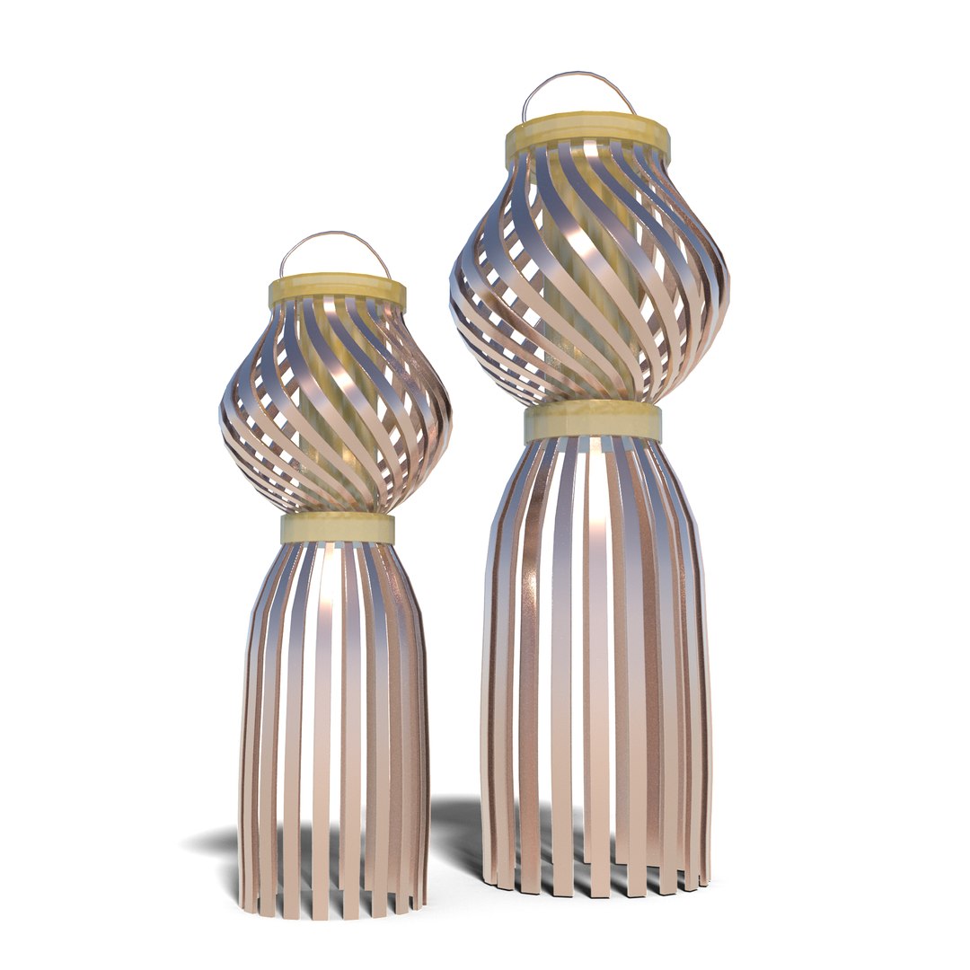 3D Paper Lantern Lamp - TurboSquid 2086077