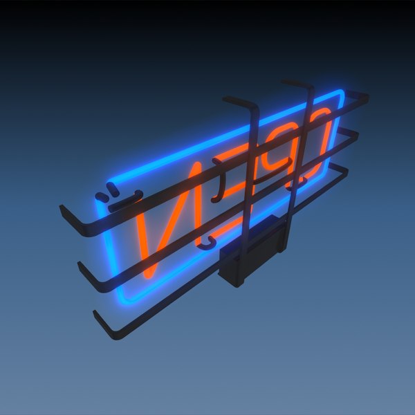 3ds max neon sign