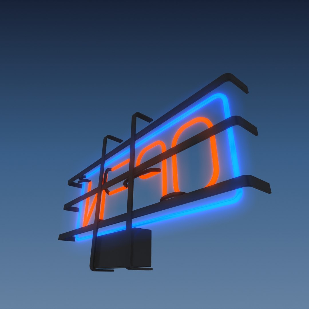 3ds Max Neon Sign