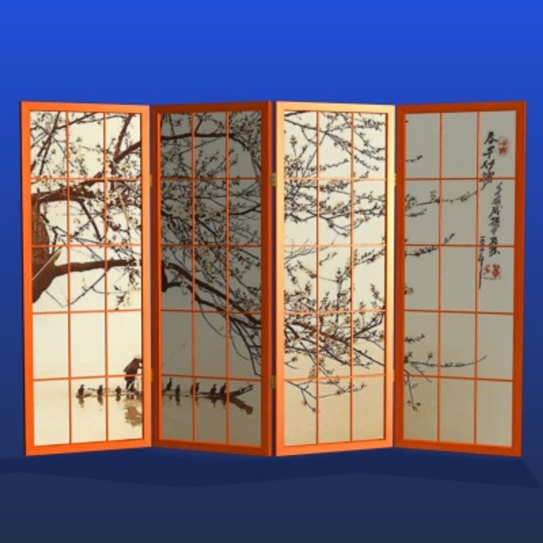 3dsmax Japanese Room Divider