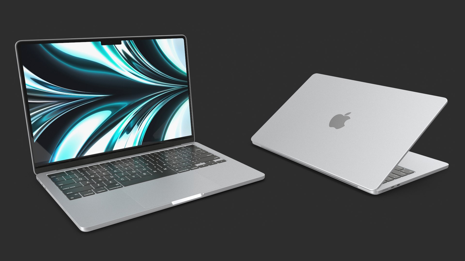3D Silver MacBook Air M2 2022 Model - TurboSquid 2001570