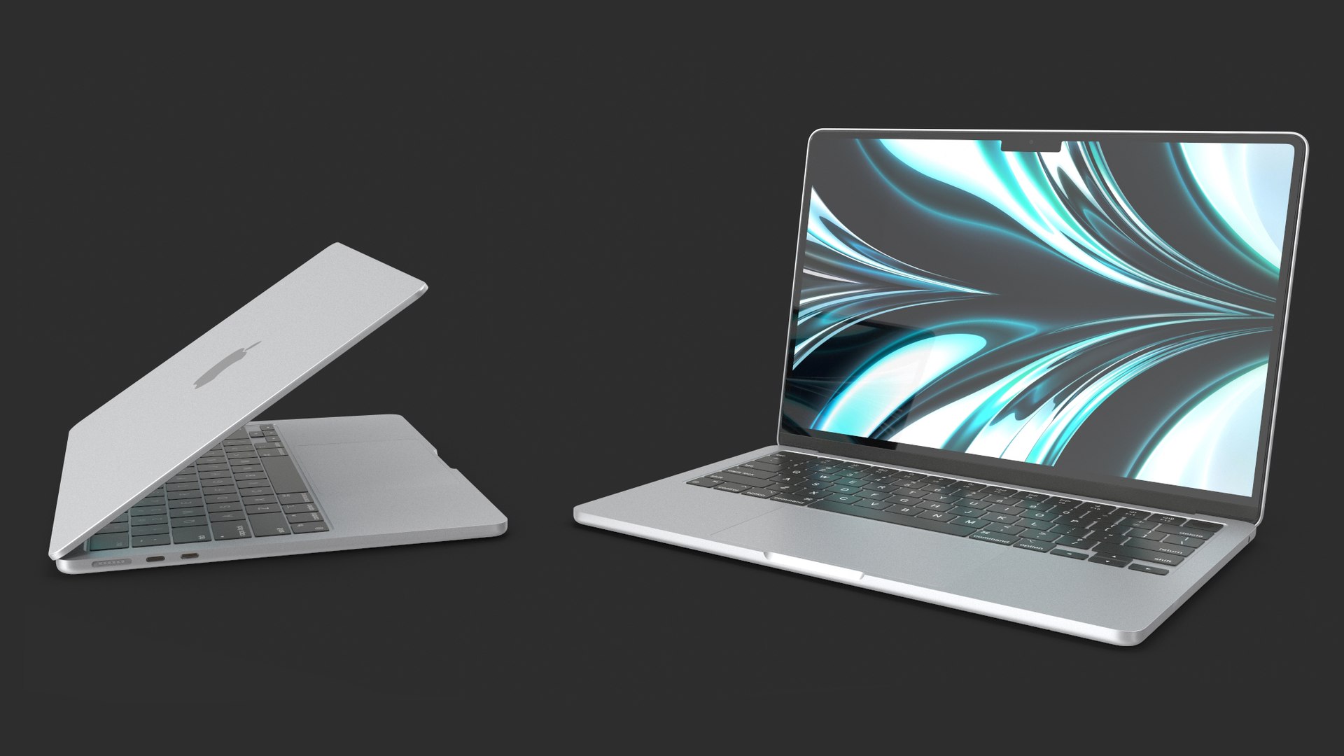 3D Silver MacBook Air M2 2022 Model - TurboSquid 2001570