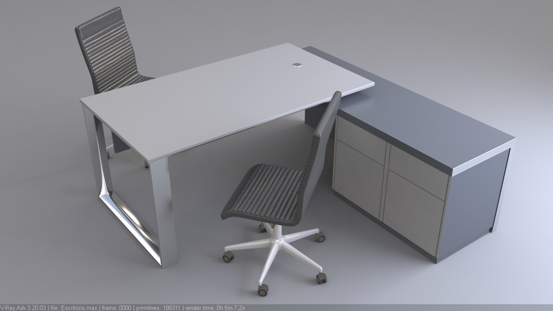 Office Desk 3D Model - TurboSquid 1346024