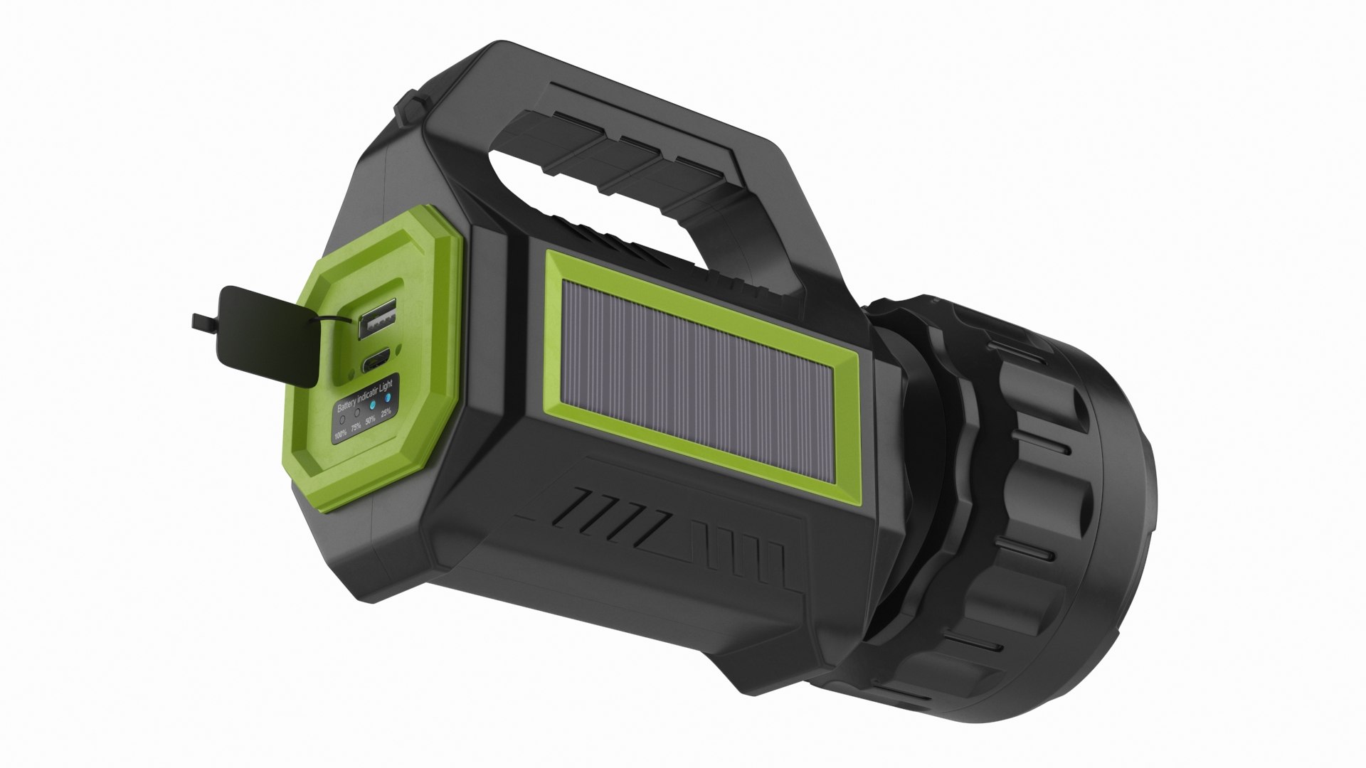 3D Model Emergency Searchlight Lantern Green Frame - TurboSquid 2441466