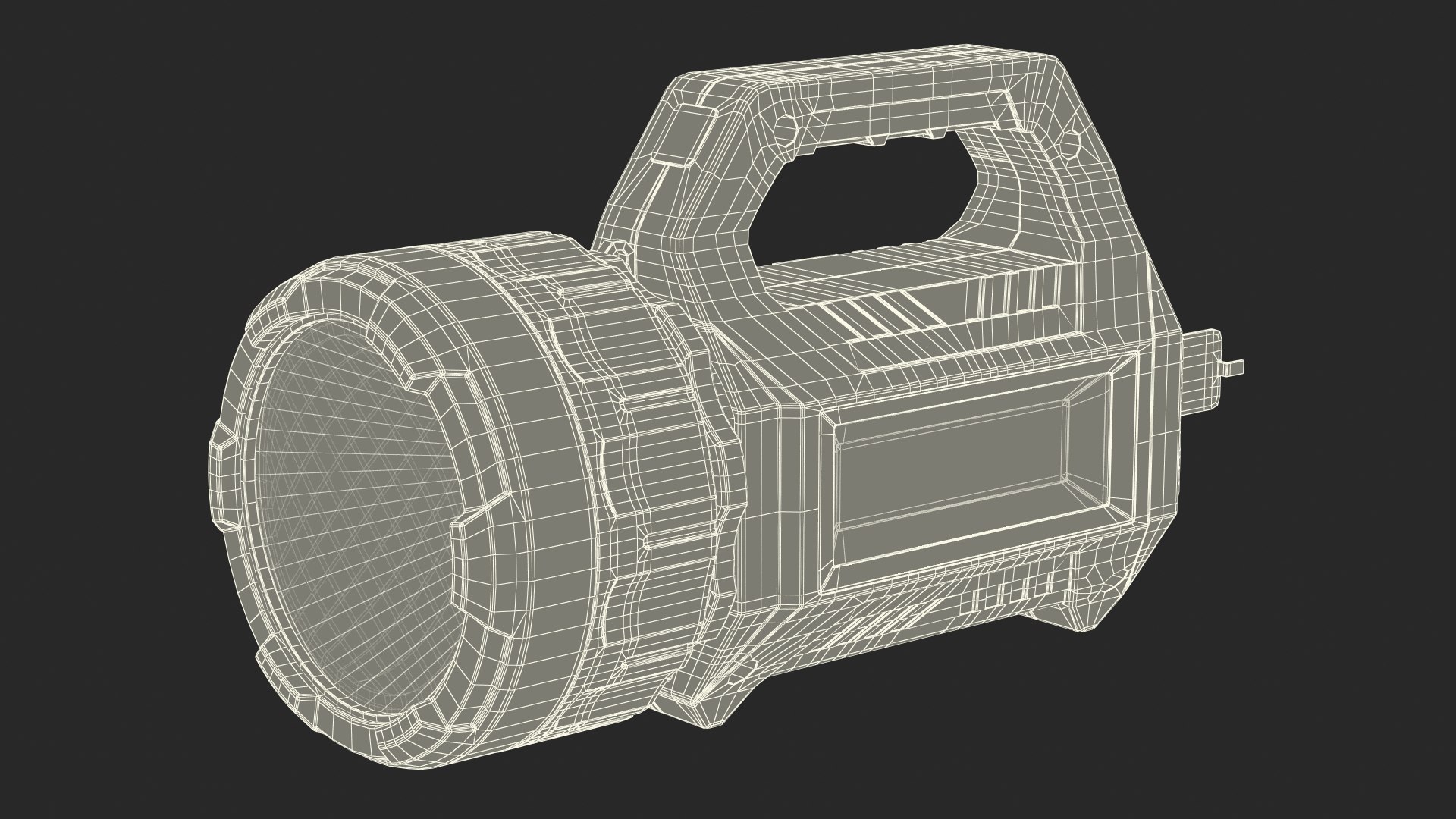 3D Model Emergency Searchlight Lantern Green Frame - TurboSquid 2441466