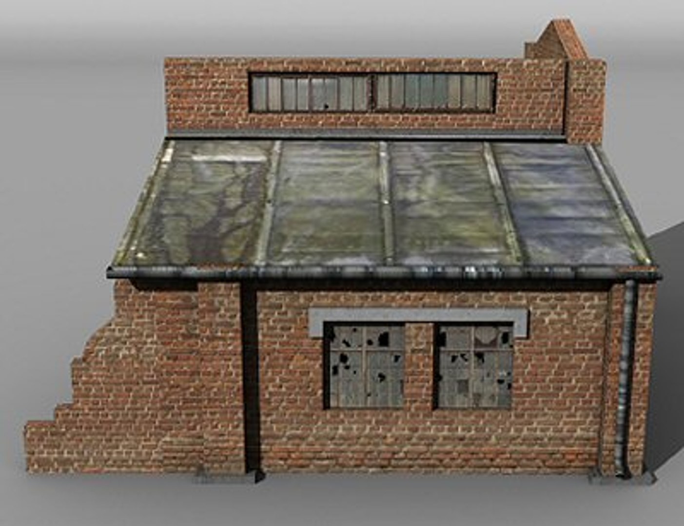 3d Model Derelict Garage