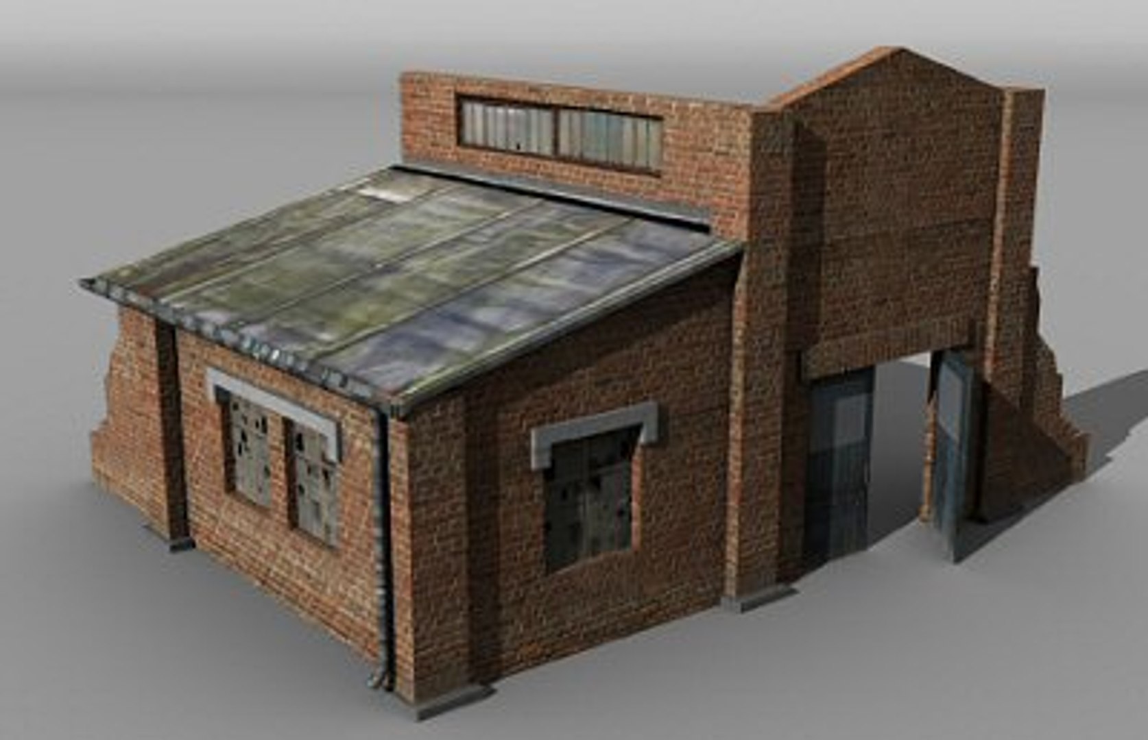 3d Model Derelict Garage