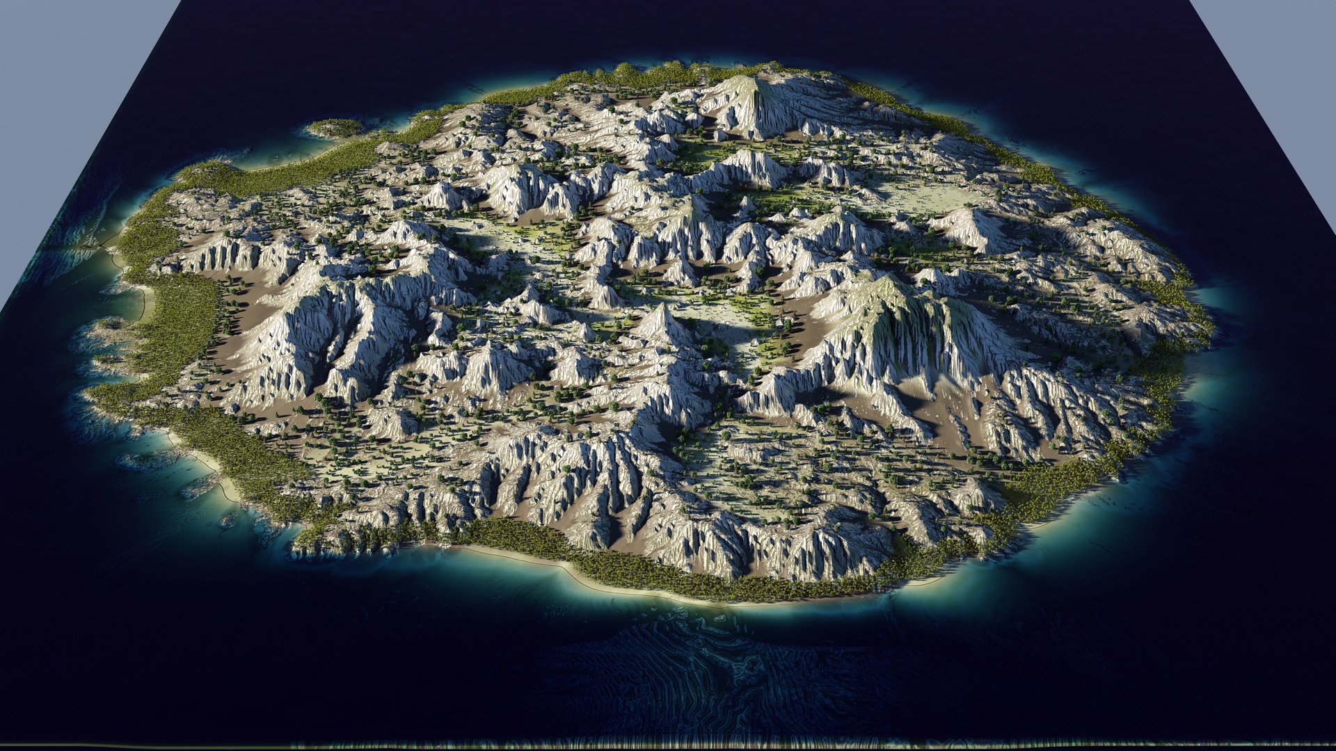 Scene Island 1 3D Model - TurboSquid 1728777