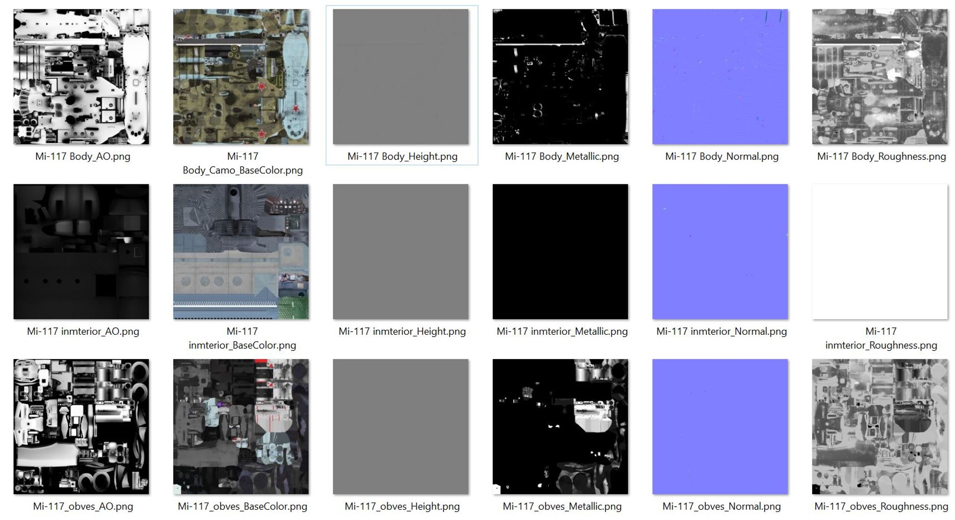 Mi-117 - Mi-17 Russian Military Helicopter With 4 Skins 3D Model ...