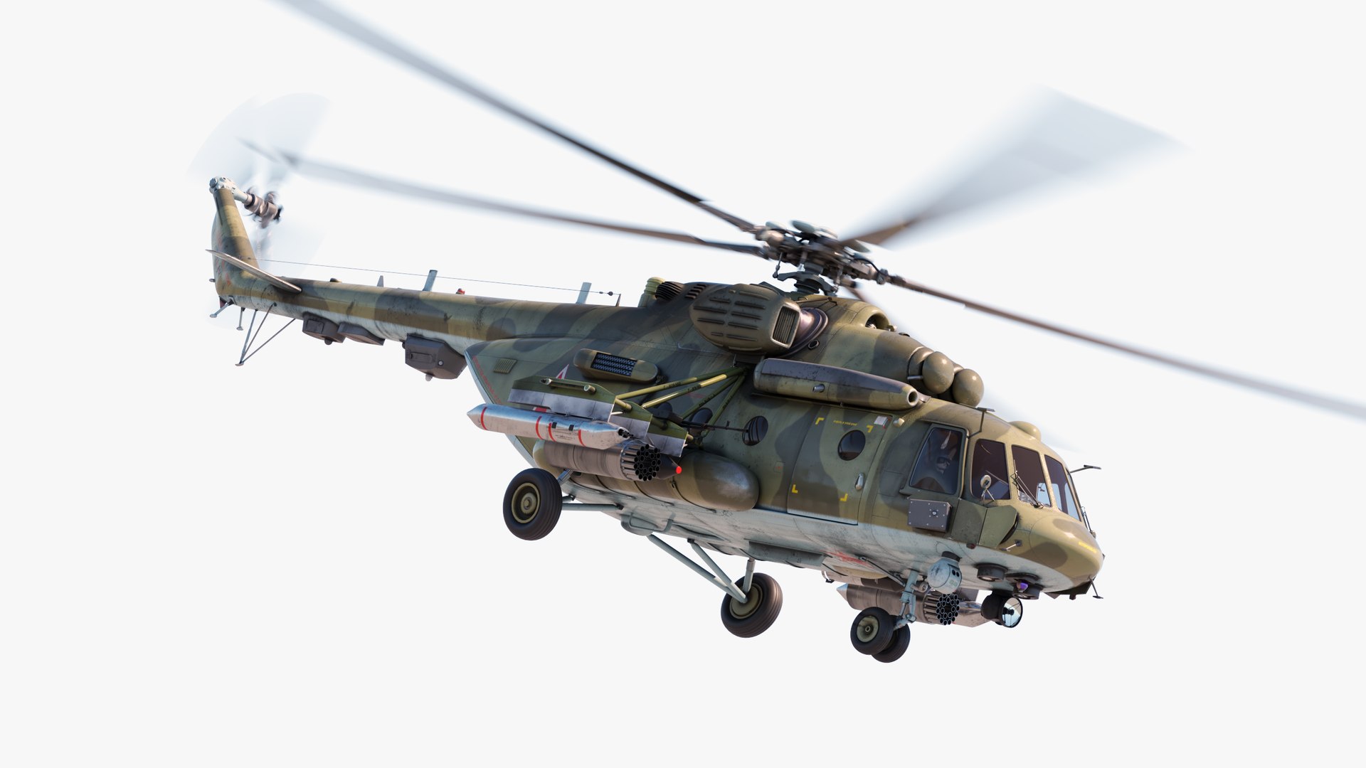 Mi-117 - Mi-17 Russian Military Helicopter With 4 Skins 3D Model ...